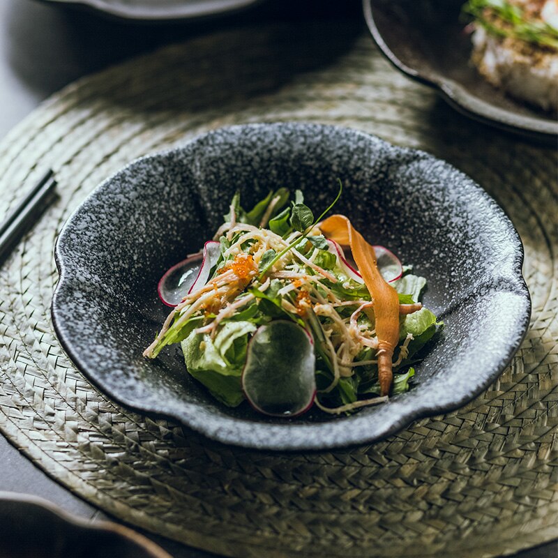 LingAo Magnolia plate ceramic plate simple Japanes... – Grandado