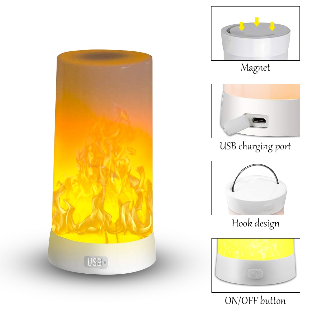 Inghoo Led Gesimuleerde Vlam Licht Kan Worden Opge... – Vicedeal