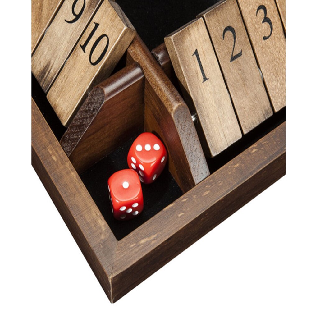 4 Sided 10 Numbers Shut The Box Wooden Board Game ... – Vicedeal