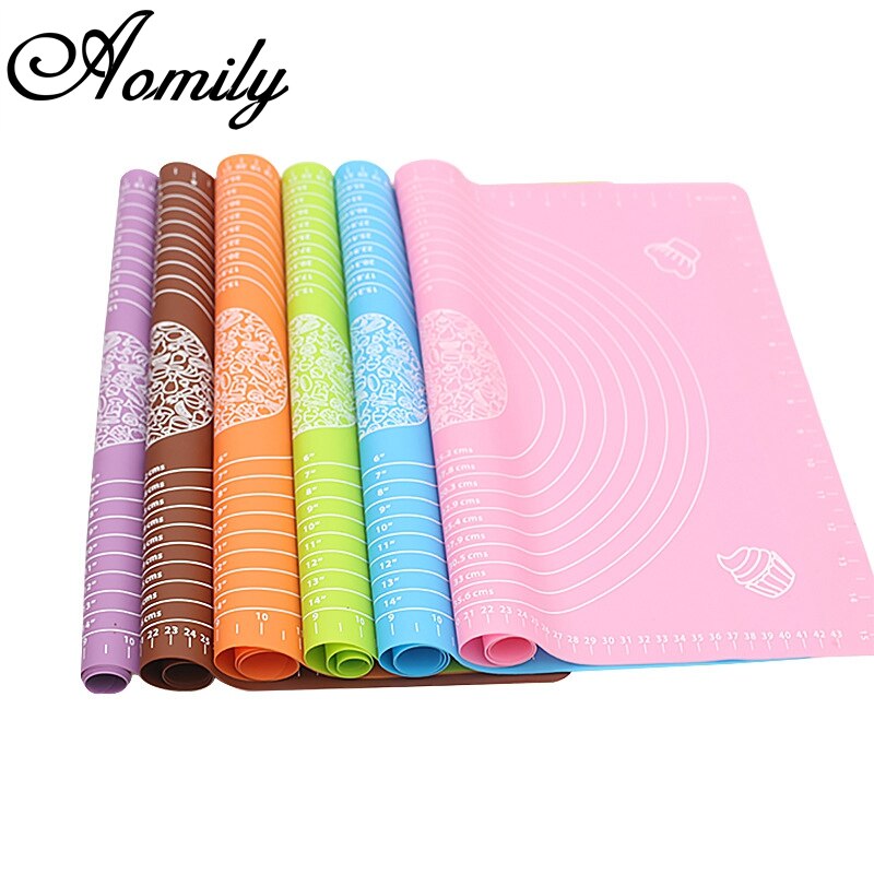 Aomily 50*40cm Colorful Silicone Dough Mat Bakewar... – Grandado