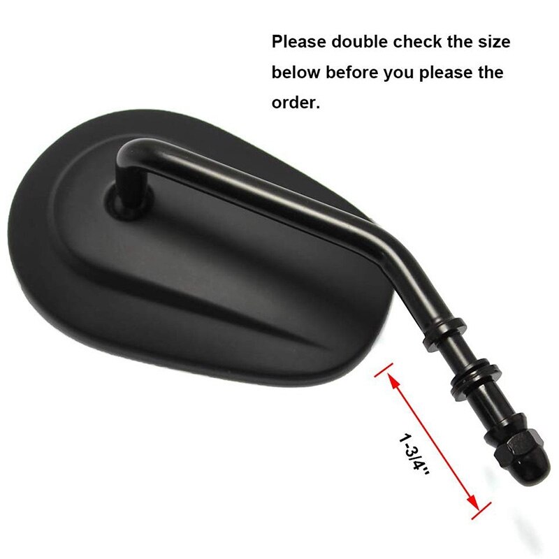 Black Shake-Proof Off-Road Teardrop Adventure Rear View Mirrors Door ...