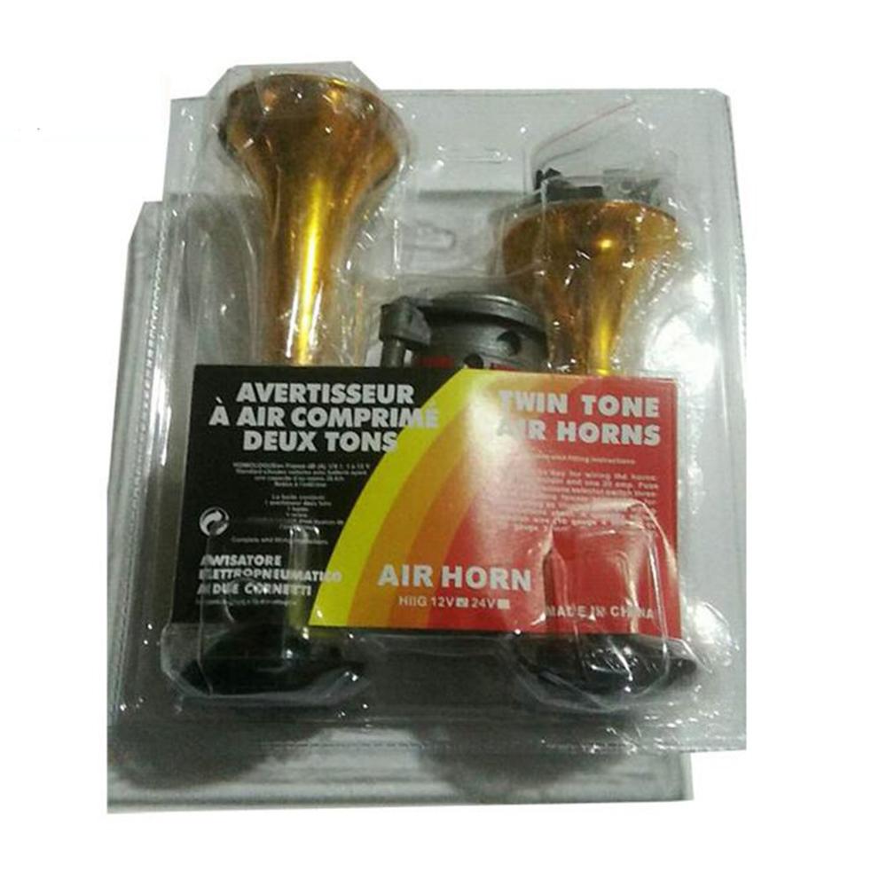 Double Tube Pipe Electric Horn Chrome Siren Super ... – Grandado