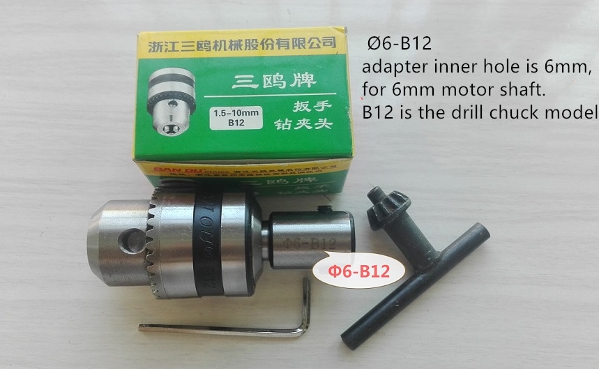 B16+13mm drill chuck arbor B16 adapter motor shaft... – Grandado