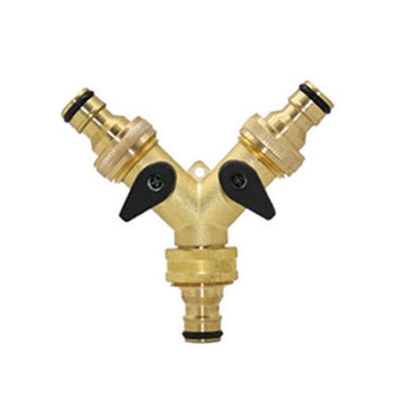 Brass gardentap tap Y type water Splitter G3/4" 2-... – Grandado