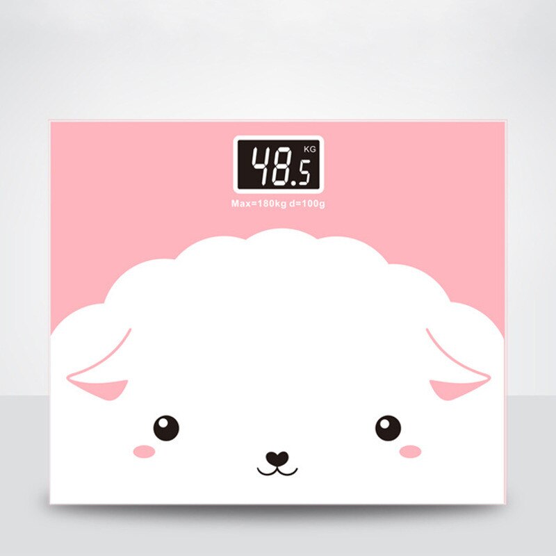 50g-180Kg Cute Bathroom Body Scales Toughened Glas... – Grandado