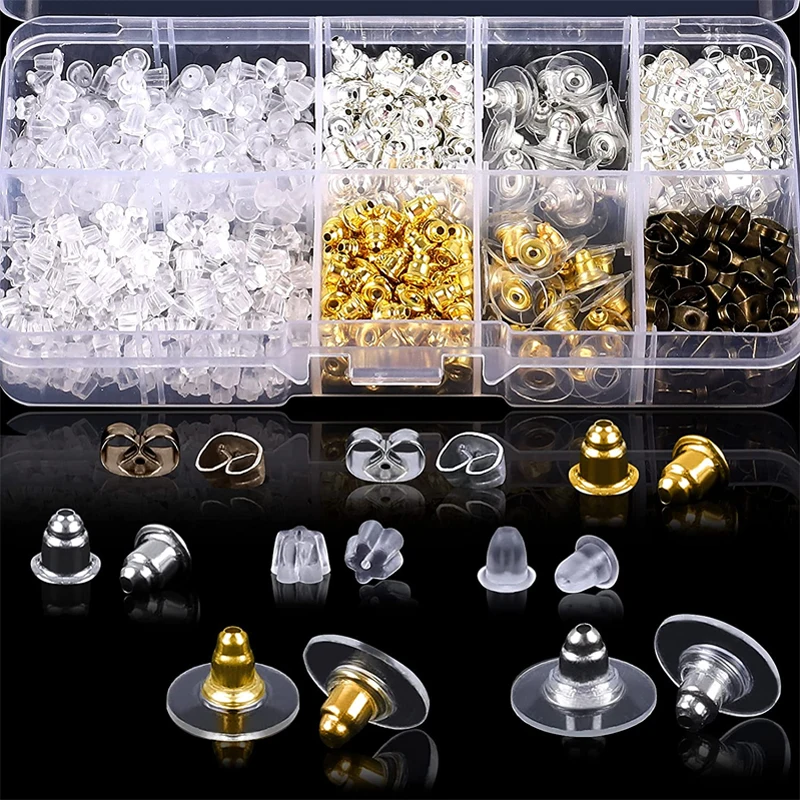 100-300Pcs Soft Silicone Rubber Earring Back Stopp... – Grandado