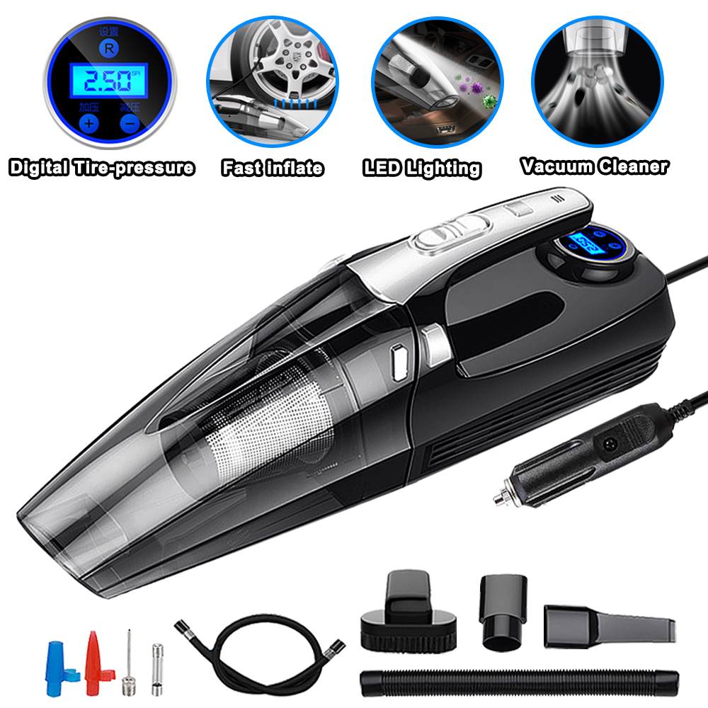 4000mPa 4 in 1 Car Handheld Vacuum Cleaner Digital... – Grandado