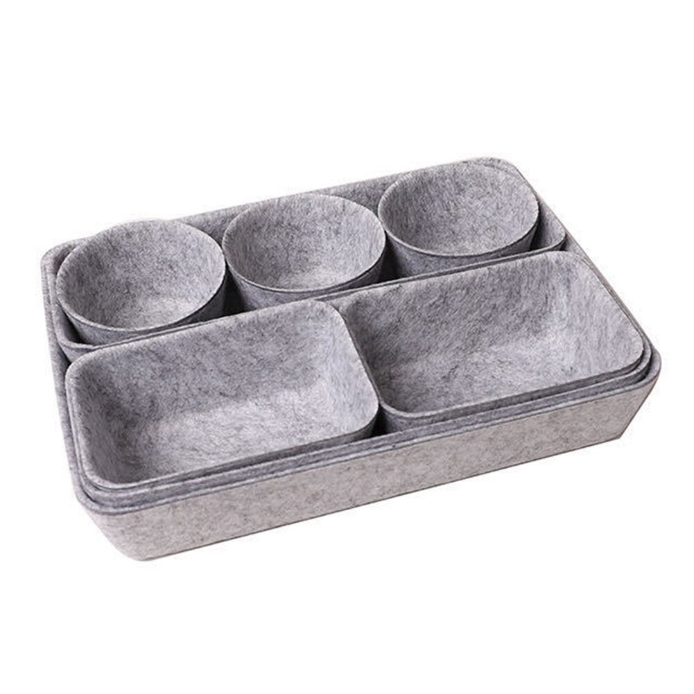 8pcs Felt Drawer Organizer Trays Storage Box Offic... – Grandado
