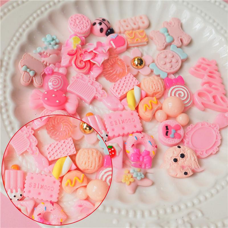 30 Pieces Slime Charms Mixed Pink Series Beads Sli... – Grandado