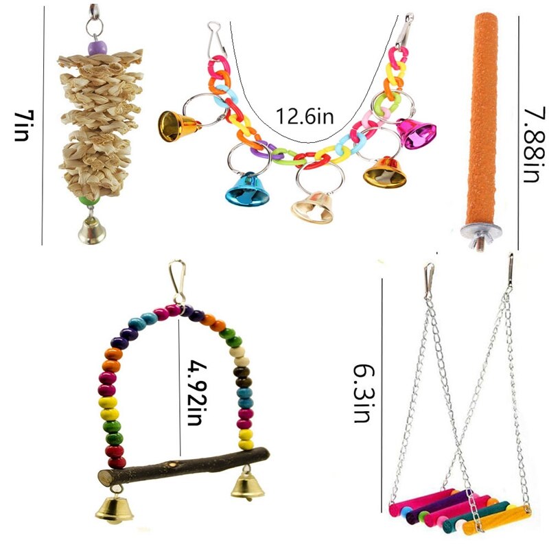 12 Packs Vogel Papegaai Swing Kauwen Speelgoed-Opk... – Vicedeal