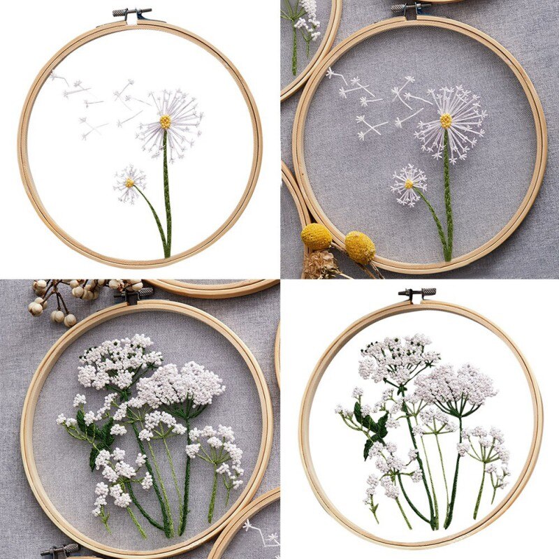 European Mesh Embroidery Flowers Painting Full Nee... – Grandado