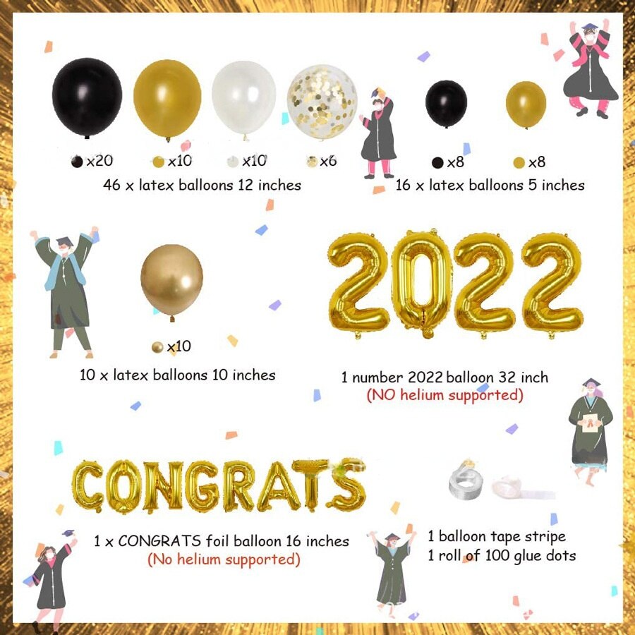 CHEEREVEAL 2022 Graduation Party Decoration Set Bl... – Grandado