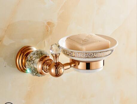 Brass & Diamond Bathroom Accessories Set, Rose Gol... – Vicedeal