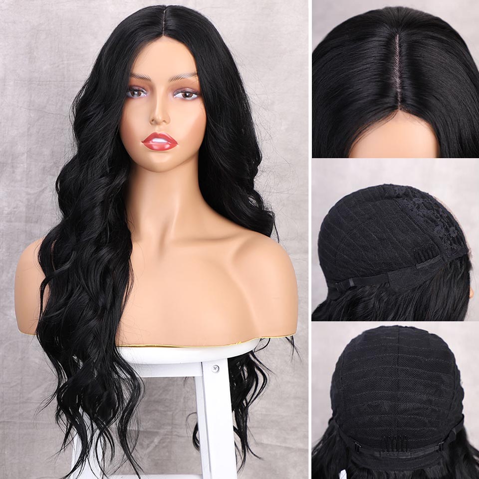 I's a wig Loose Wave Long Black Wig Synthetic Wigs... – Grandado