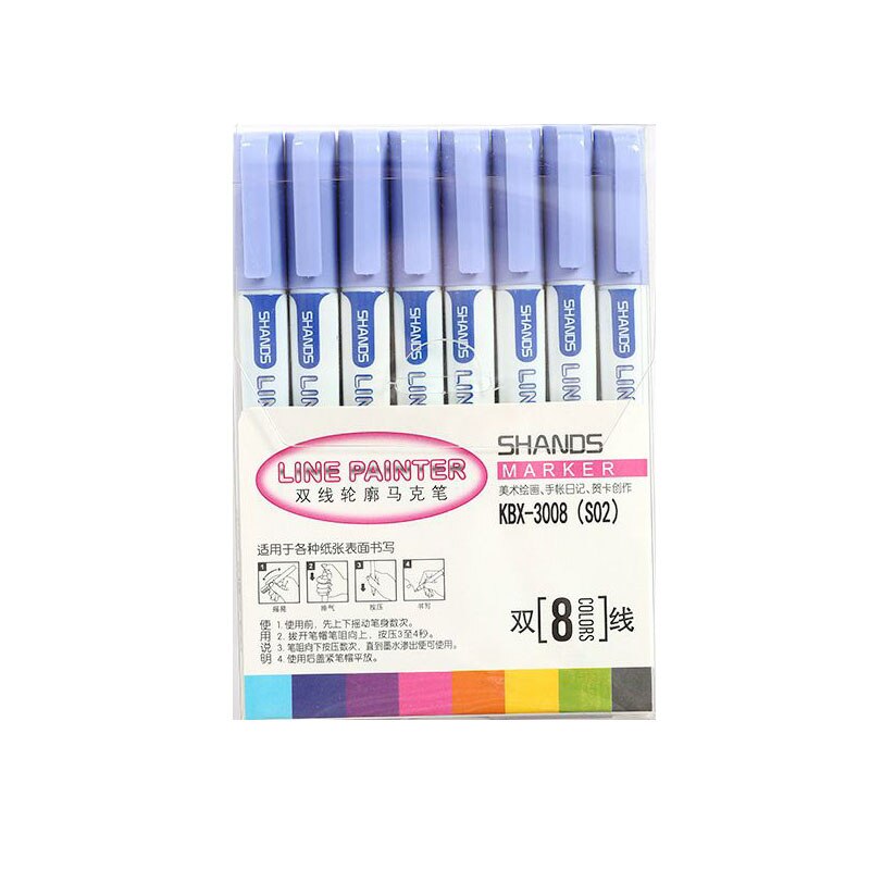 Double Line Pen Card Writing Drawing Double Line O... – Vicedeal