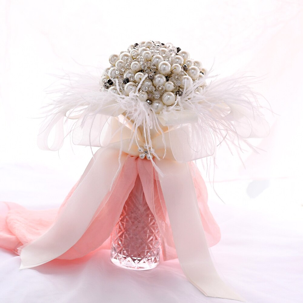 TRiXY HF03 Pearls Wedding Bouquet Ivory Pearl Feat... – Grandado
