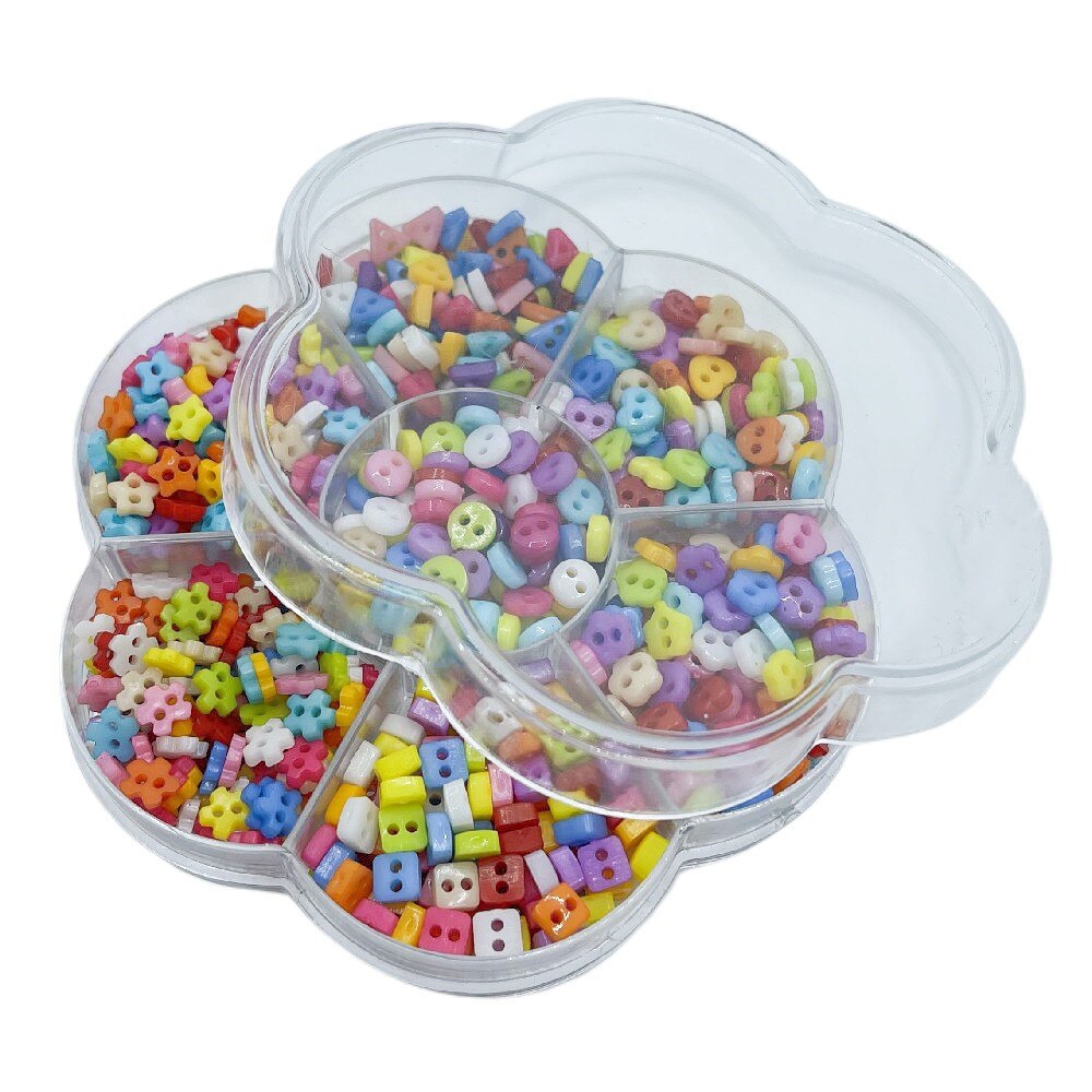 350 Stks/doos Mix Mini Knoppen Voor Diy Poppenklee... – Vicedeal