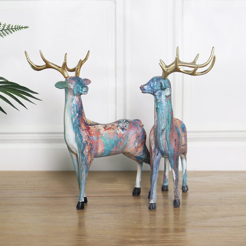 Pintura al óleo, escultura de animales, figura de ... – Vicedeal