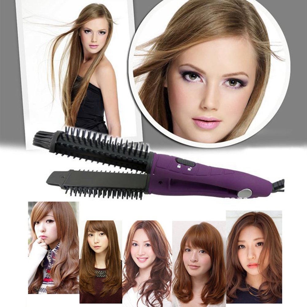 3 in 1 Hair Straightener Round Ceramic Hair Blow D... – Vicedeal