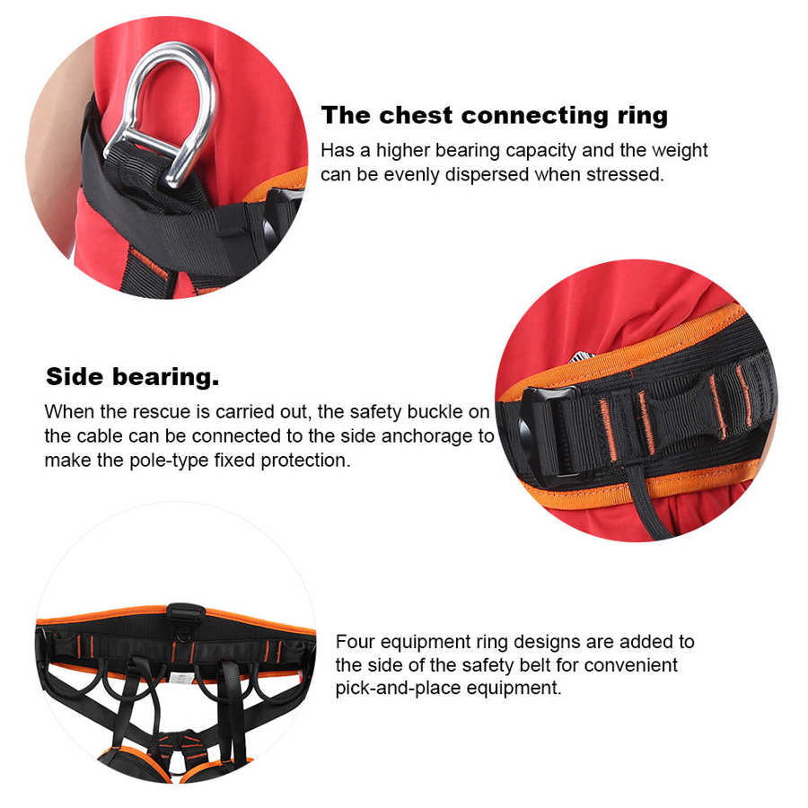 Rescate Outdoor Anti Fall Half Body Safety Belt Re... – Grandado