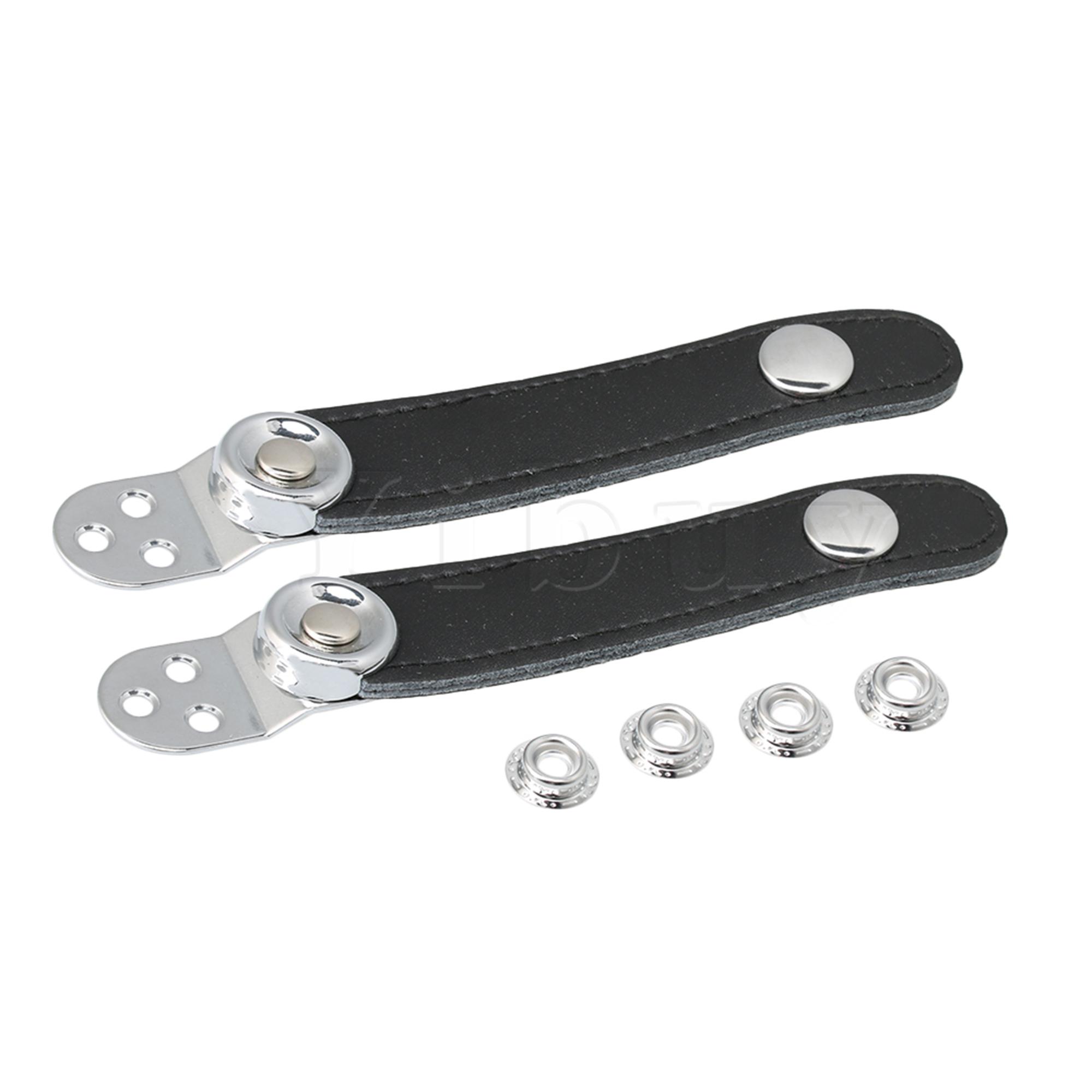 Yibuy 8.4x2.4cm Black Leather Metal Extension Film... – Vicedeal