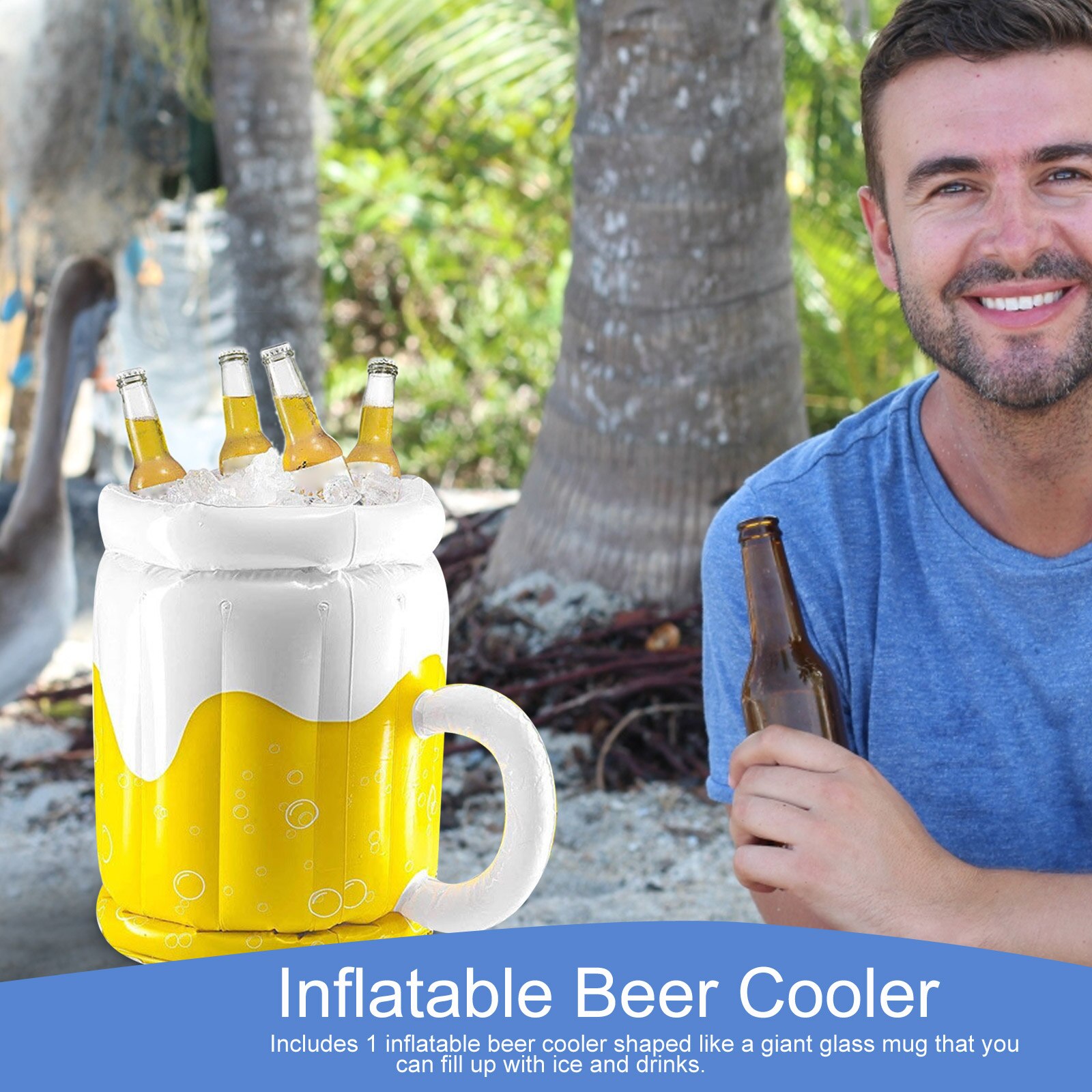 Inflatable Ice Bucket Mug Cup Holder Beer Water Ic... – Grandado