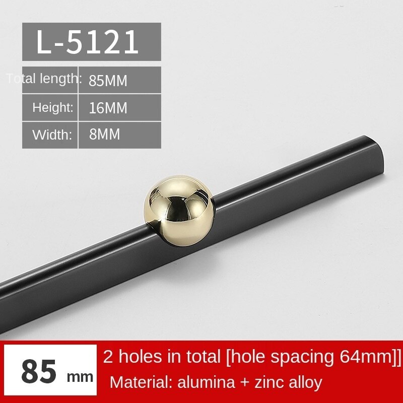 1 meter long black gold aluminum alloy wardrobe do... – Vicedeal