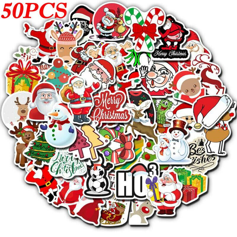 Christmas Xmas Santa Removable Window Stickers Art... – Grandado