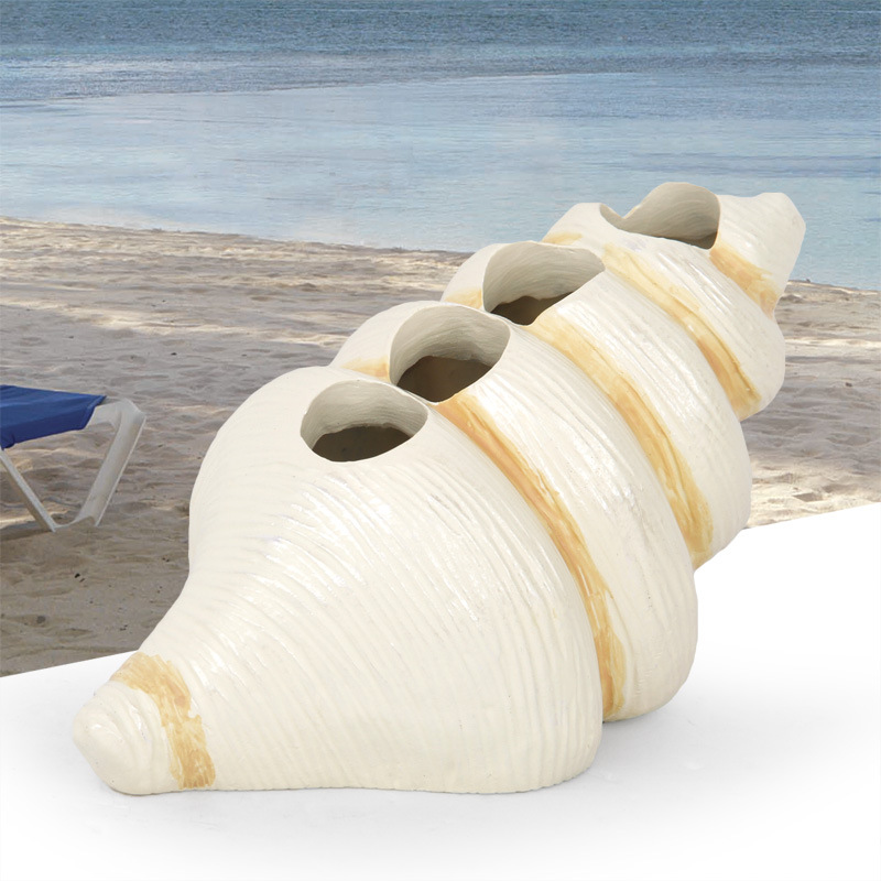 Beach Shell Shape Bathroom Accessory Set Resin Soa... – Grandado