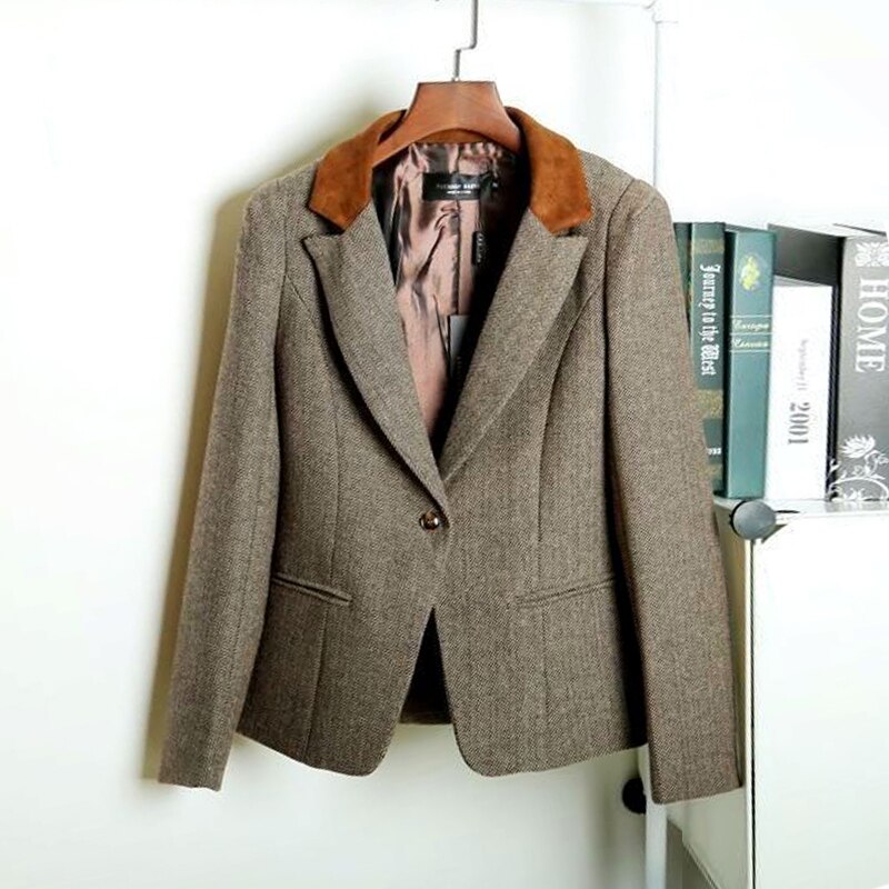 3 piece set Wool Women Pant Suits Slim Work Wear O... – Grandado