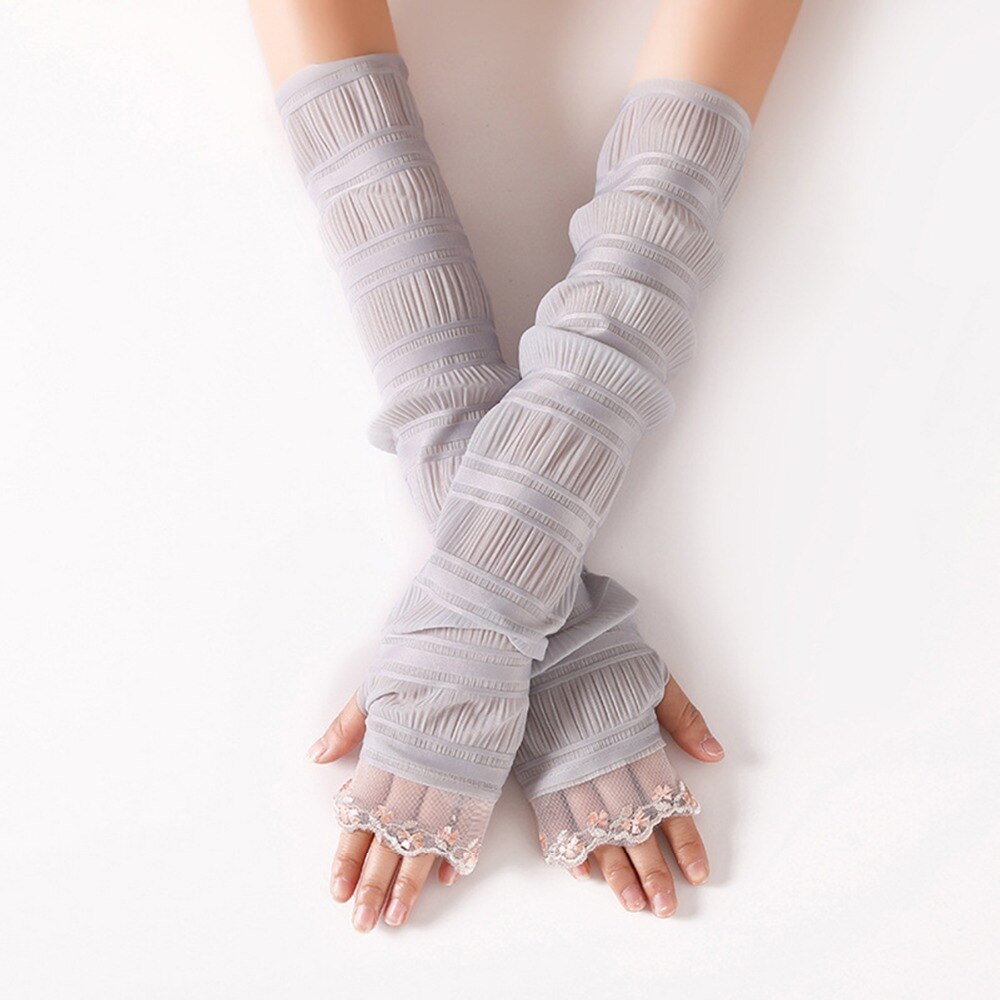 1 Pair Women Lace Arm Sleeve Summer Cool Cycling P... – Vicedeal