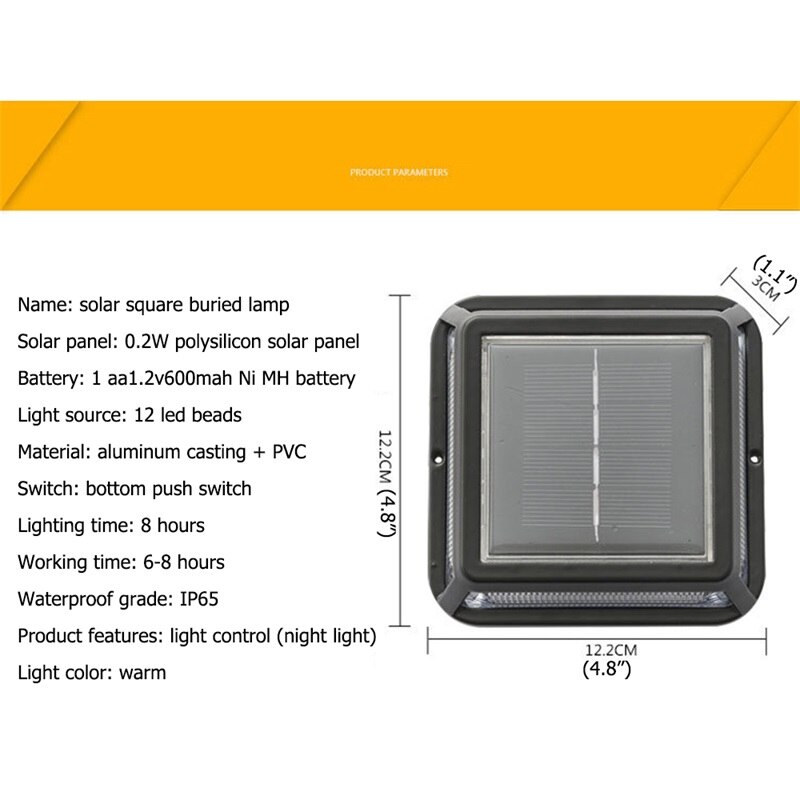 WPD Solar Underground Lights Outdoor Waterproof IP... – Vicedeal