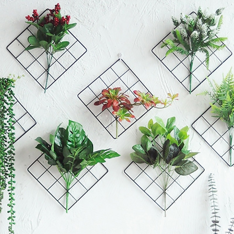 20cm Metal Mesh Grid DIY Wall Photos Postcards Wal... – Vicedeal