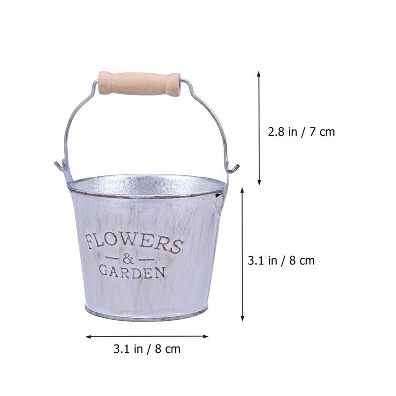 LUOEM Flower Bucket Plant Bucket Iron Flower Bucke... – Grandado