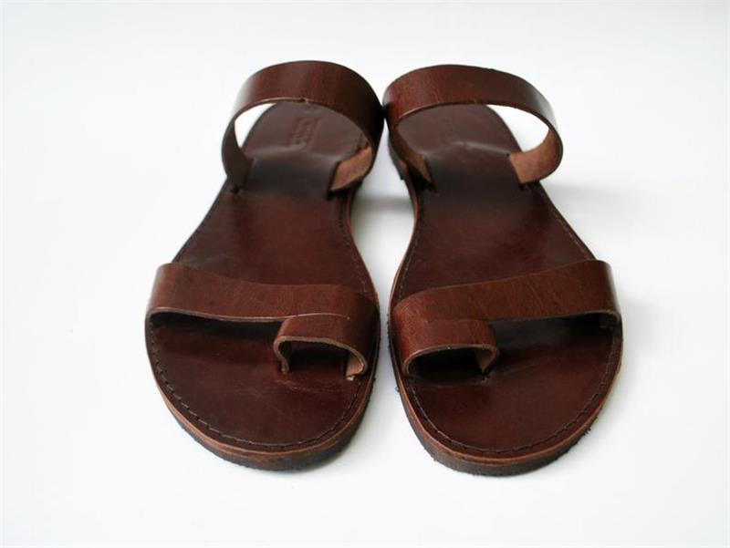 Men's Handmade PU Flat-heel Comfortable Slip-on Sa... – Grandado