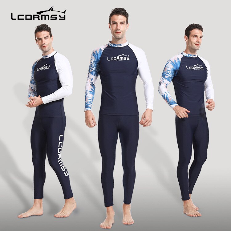 LCDRMSY MEN'S RASH GUARDS BEACH LONG SLEEVES SURFI... – Vicedeal