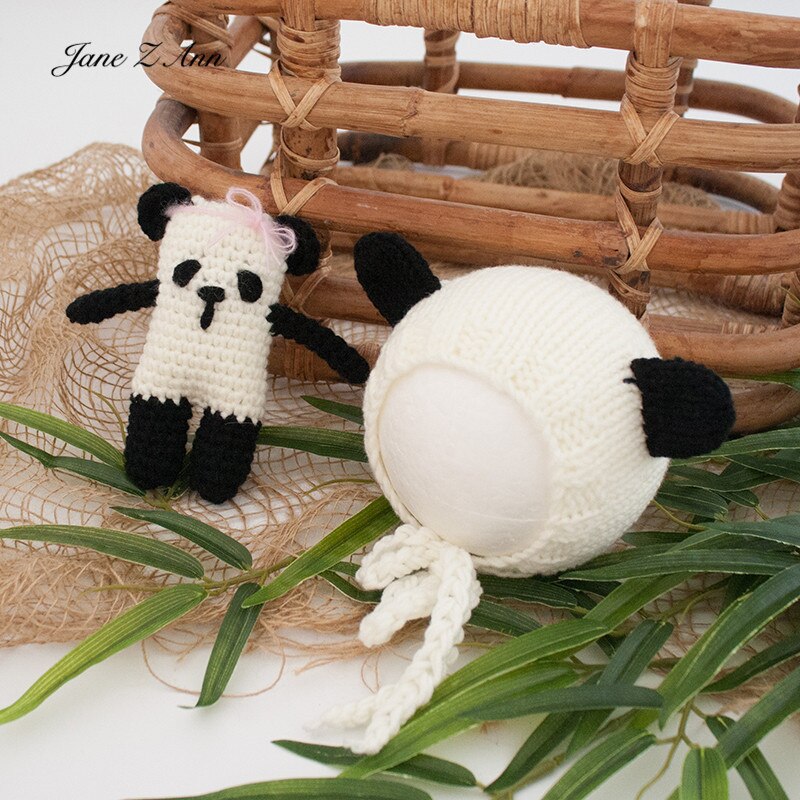 Baby panda set hat doll baby studio shooting child... – Grandado