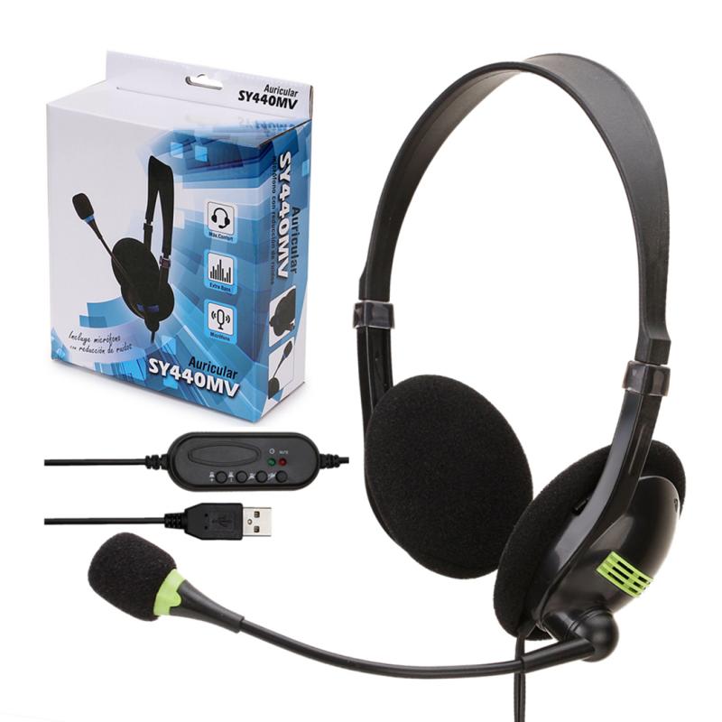 Usb-headset med mikrofon för pc multi-key control ... – Grandado