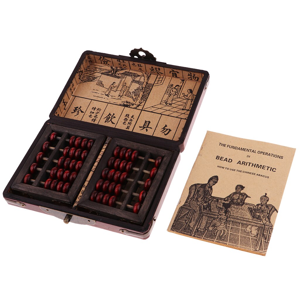 Chinese Calculator 5-Row Vintage Chinese Wooden Abacus - Traditional ...