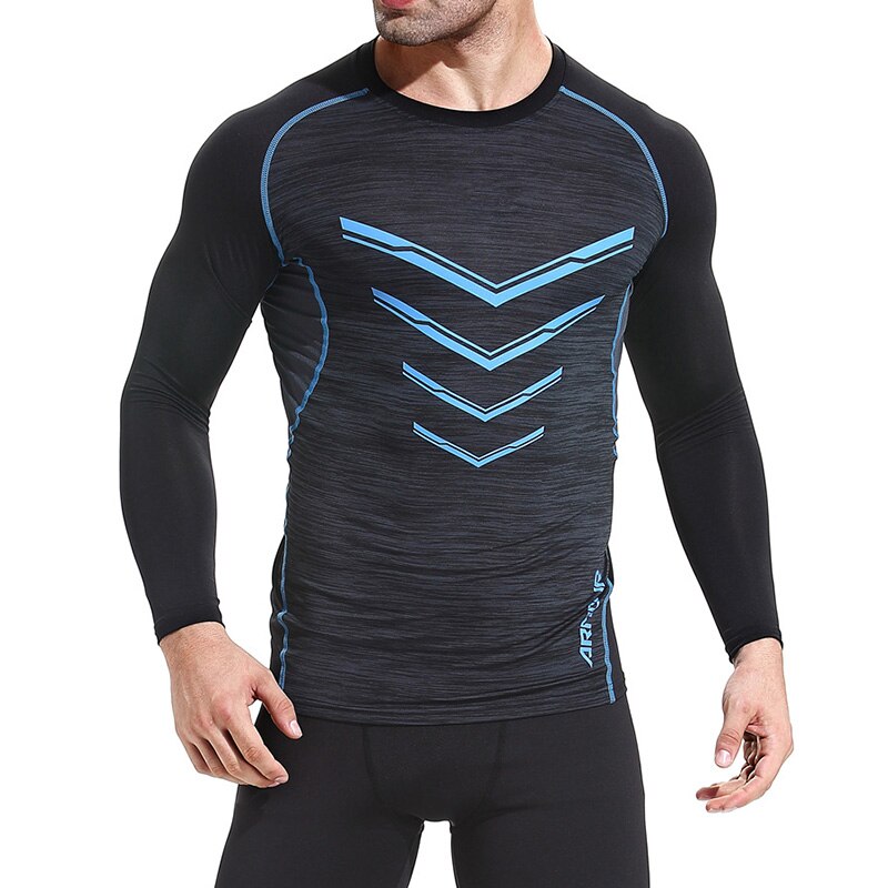 Spring Mens Quick Dry Compression Shirt Long Sleev... – Grandado