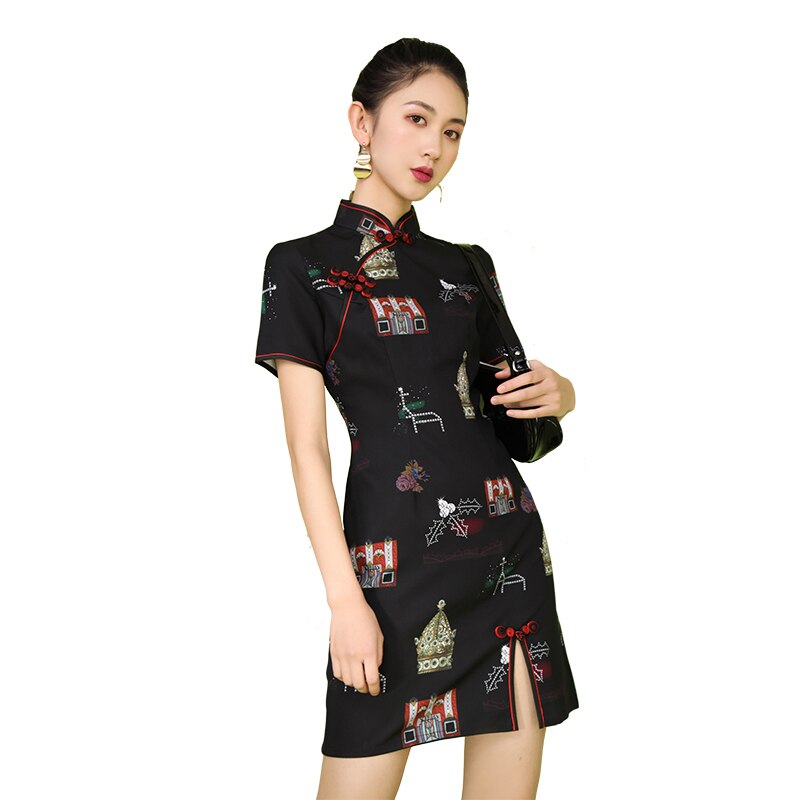 Traditional Daily Modern Cheongsam Chinese Dress S... – Grandado