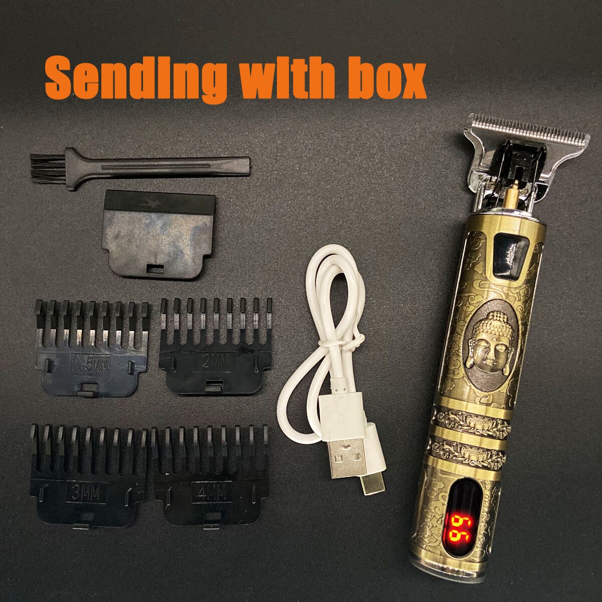 USB Charging T9 0mm LCD Electric Hair Clipper Trim... – Grandado