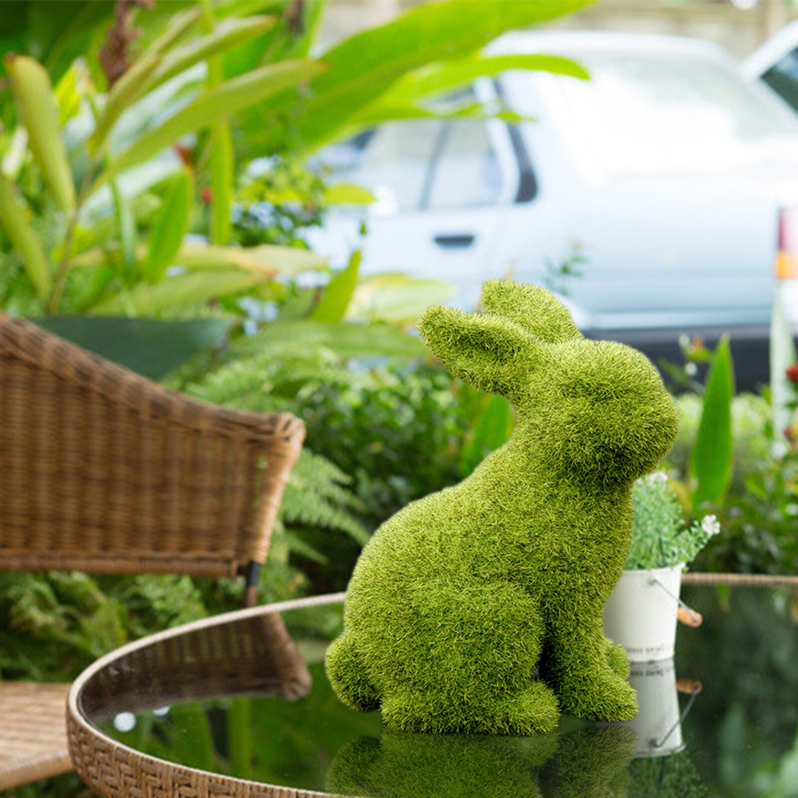 Easter Bunny Artificial Rabbit Easter Doll Resin A... – Grandado