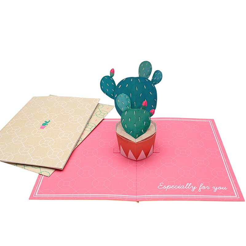 DIY Pop-up Card Cactus Mini,Handmade 3D Anniversar... – Grandado