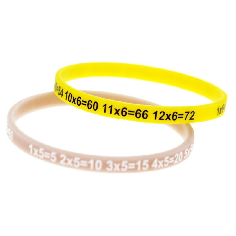 12 Colors Silicone Bracelets Multiplication Table ... – Grandado