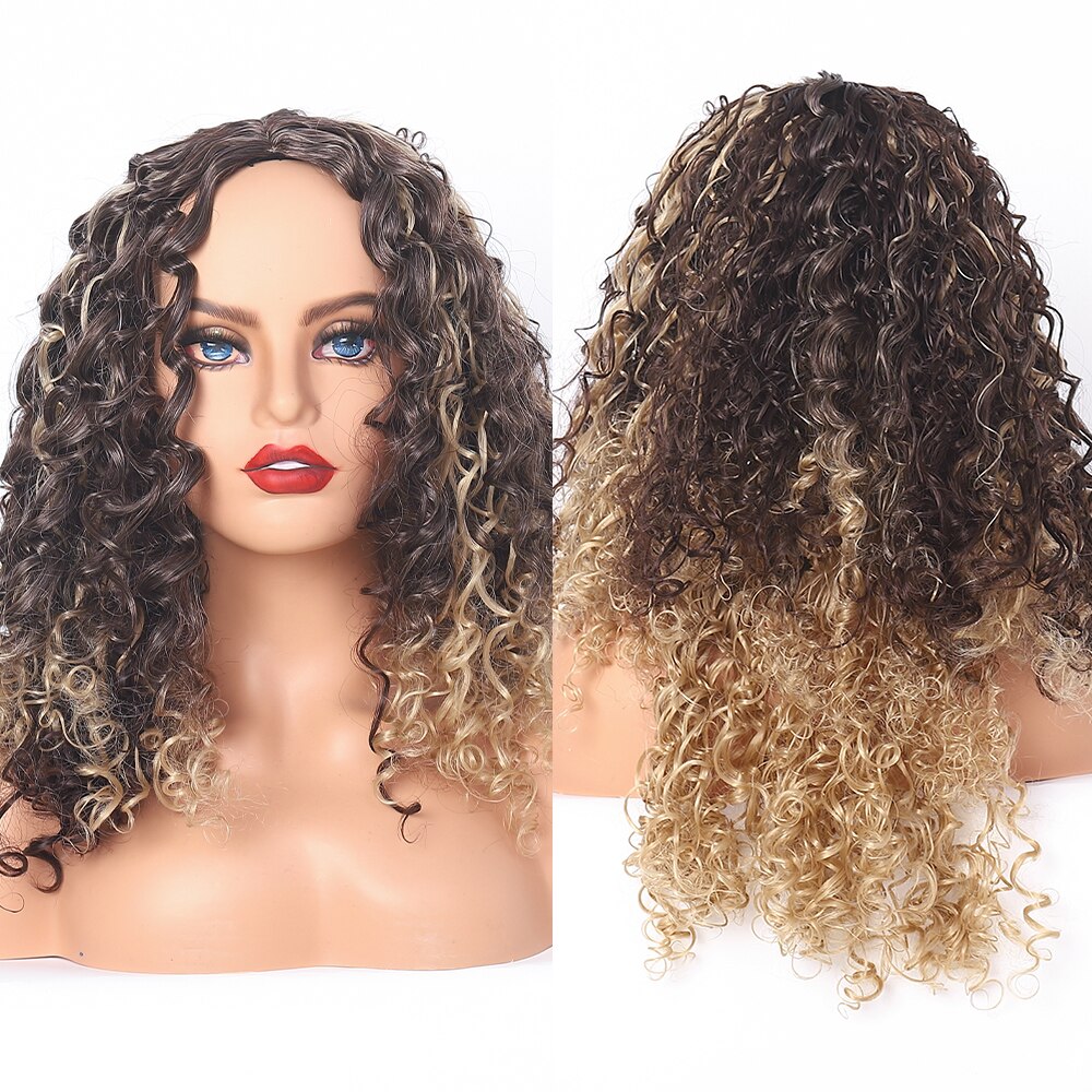 Black Female Synthetic Hair Wig Deep Wave Curly Wa... – Grandado