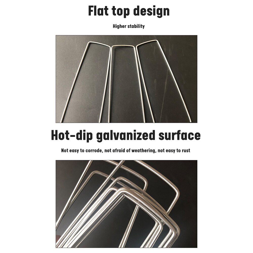 100pcs/Pack Garden Peg Silver Metal U-Shape Garden... – Grandado