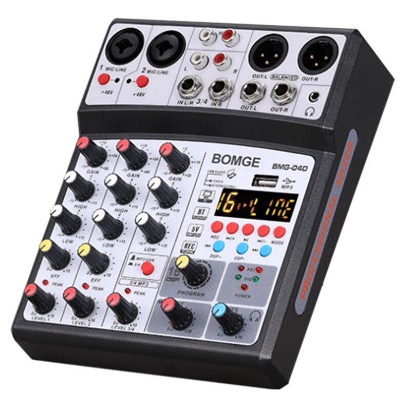 Sound Card 4-Channel Mixer Outdoor Conference Audi... – Grandado