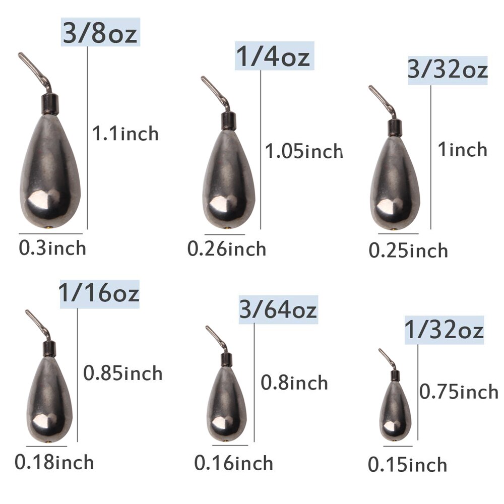 Shaddock 10Pcs Fishing Tungsten Sinker Weight Shot... – Grandado