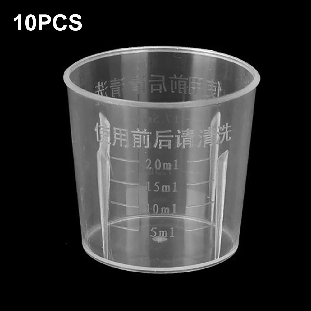 10Pcs Kitchen 20ml Portable Clear Plastic Graduate... – Grandado